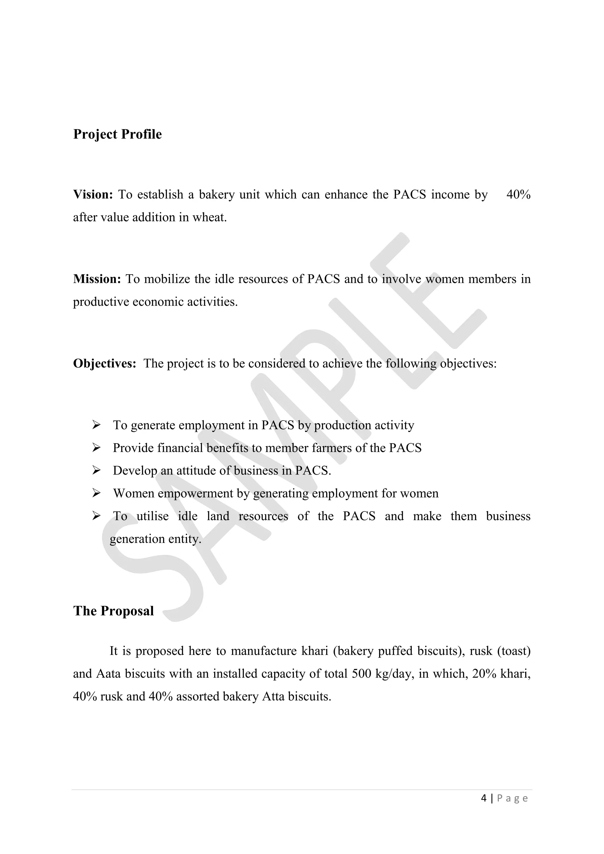 sample dpr bakery-unit | PDF