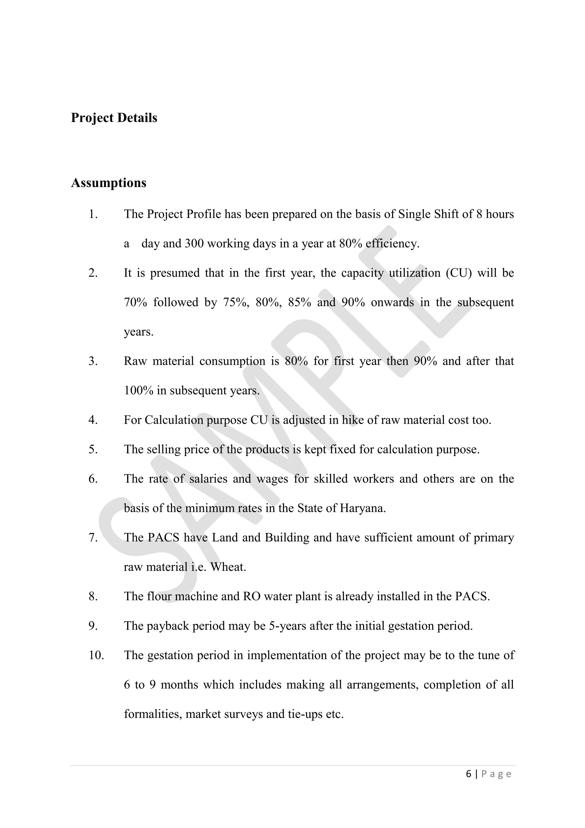 sample dpr bakery-unit | PDF