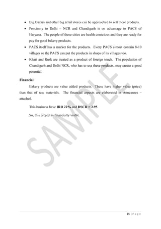 sample dpr bakery-unit | PDF