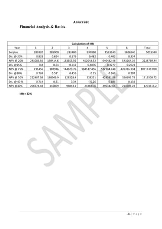 sample dpr bakery-unit | PDF
