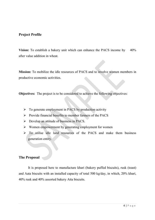 sample dpr bakery-unit | PDF