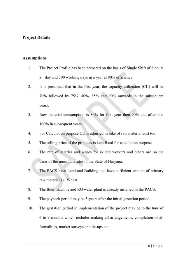 sample dpr bakery-unit | PDF