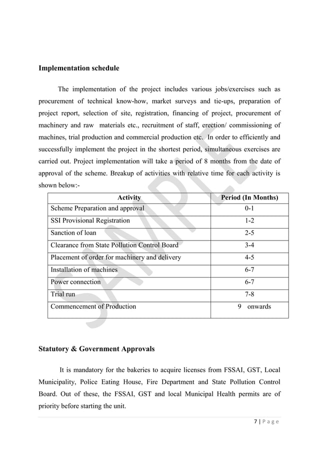 sample dpr bakery-unit | PDF