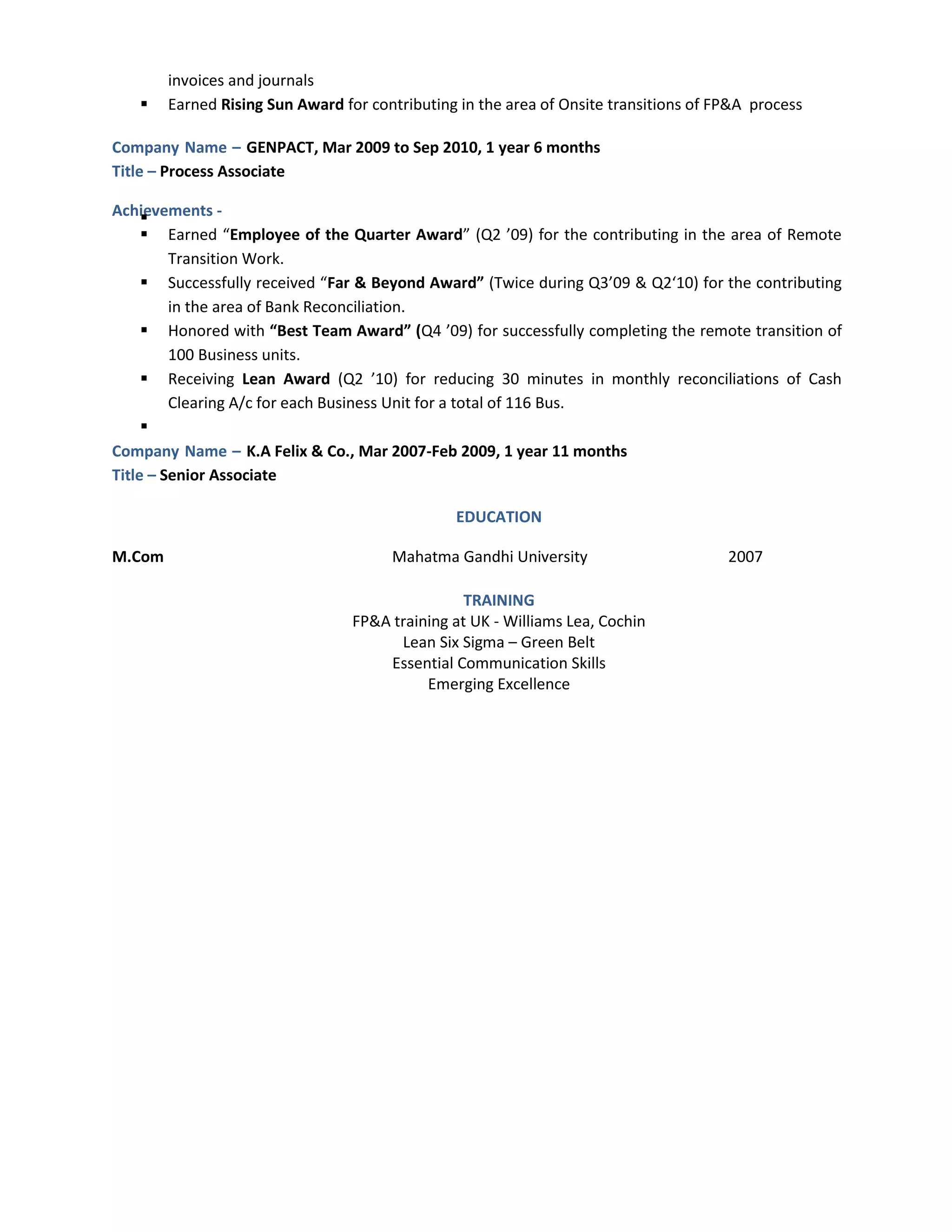 RESUME SEBIN SEBASTIAN. | PDF