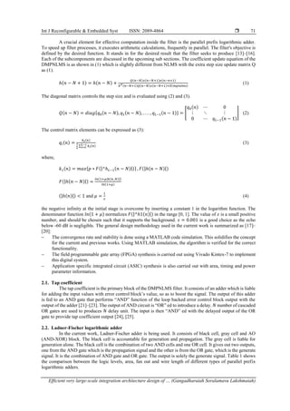 Efficient very large-scale integration architecture design of proportionate-type least mean ...
