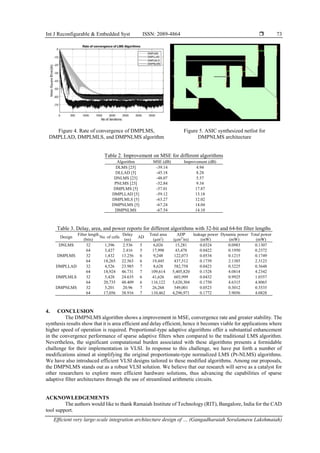 Efficient very large-scale integration architecture design of proportionate-type least mean ...