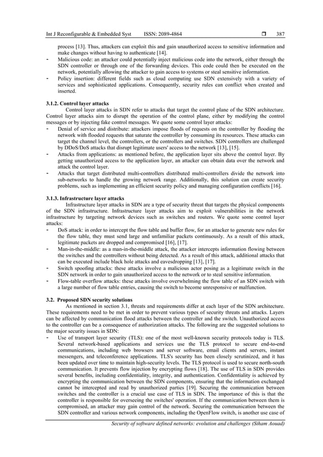 Security of software defined networks: evolution and challenges | PDF