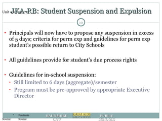 Baltimore City Public Schools Permanent Expulsion Policy | PPT