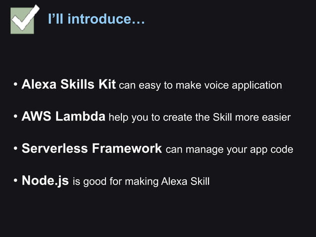 How to develop Alexa Skill Kit based on Serverless Architecture | PPT