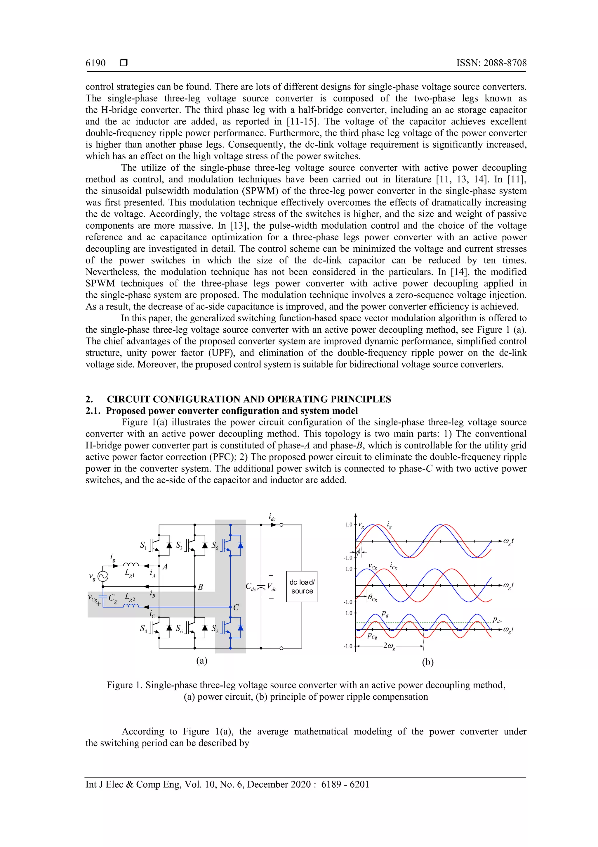 A Generalized Switching Function Based Svm Algorithm Of Single Phase Three Leg Converter With