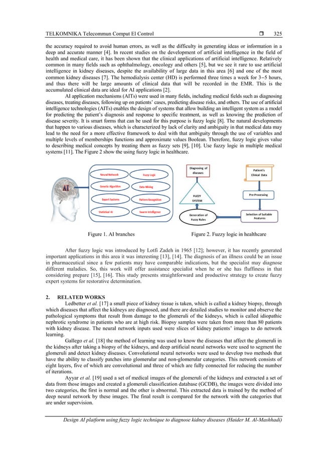 Design AI platform using fuzzy logic technique to diagnose kidney diseases | PDF