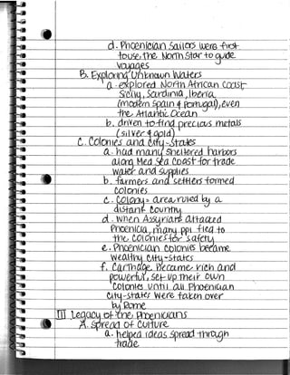 Chapter 3 Section 4 Notes "Phoenicians" | PDF