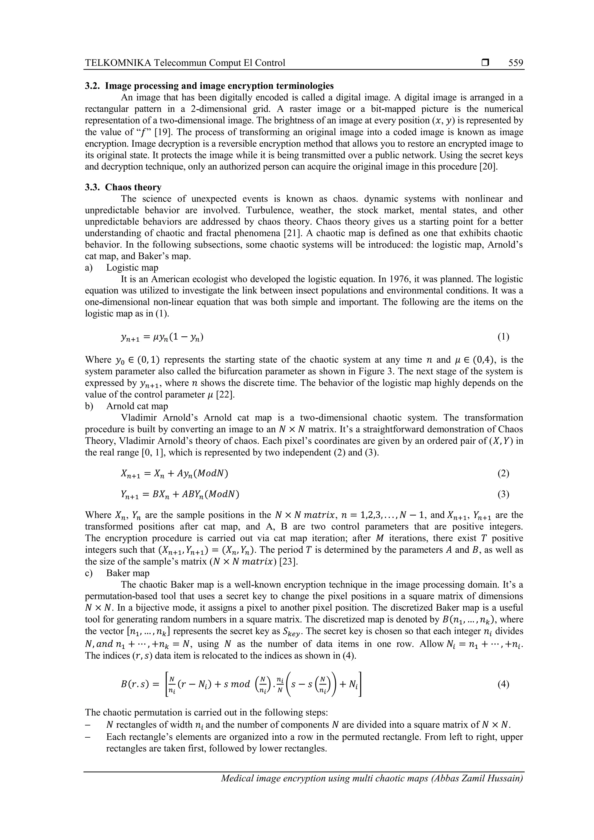 Medical image encryption using multi chaotic maps | PDF