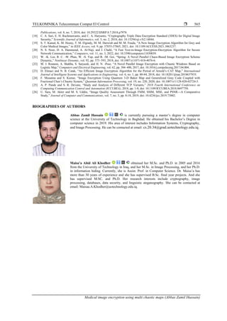 Medical image encryption using multi chaotic maps | PDF