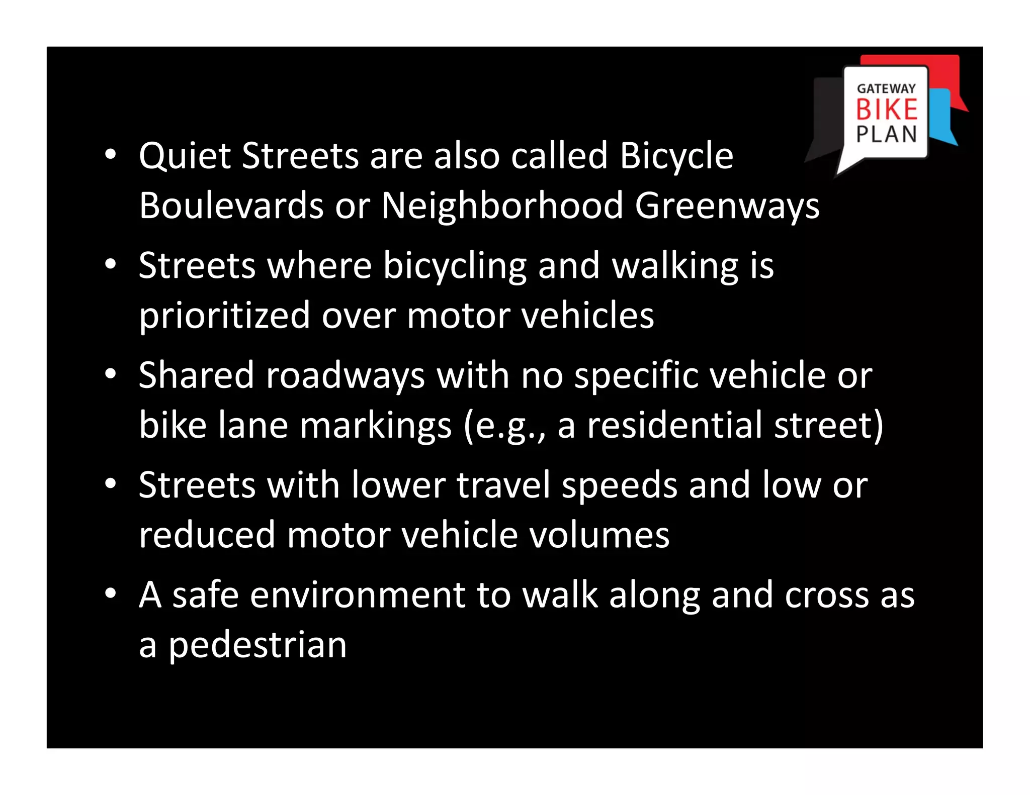 Bikeway Design for Complete Streets | PPT