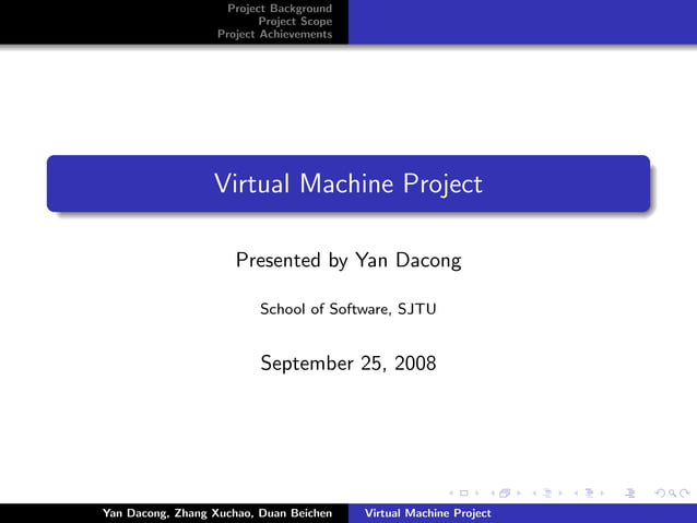 A Toy Virtual Machine Project | PPT