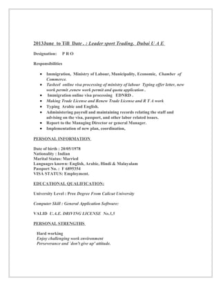 SIDHICK CV NEW | DOC