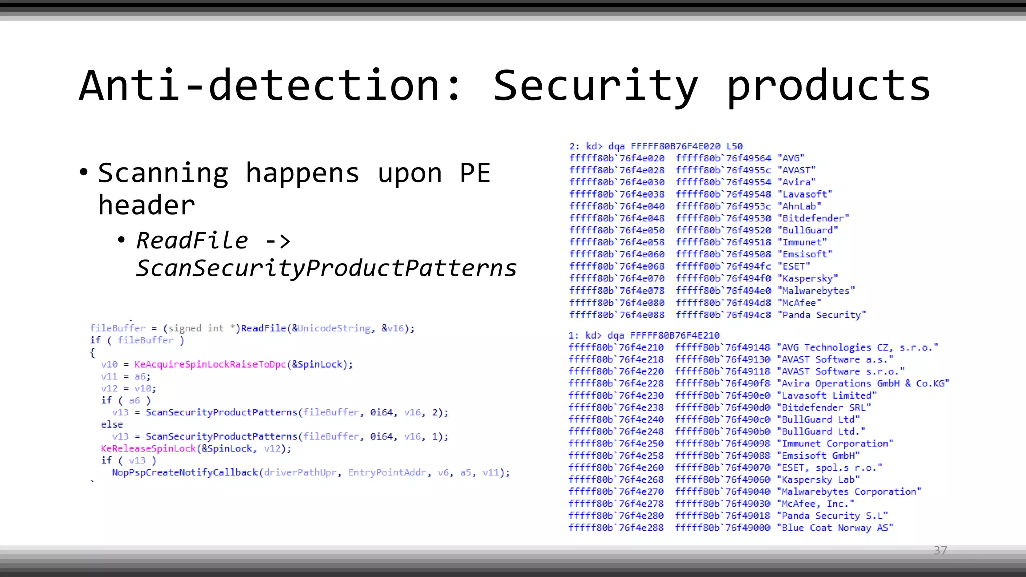 BlueHat v18 || Return of the kernel rootkit malware (on windows 10) | PPT