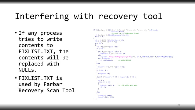 BlueHat v18 || Return of the kernel rootkit malware (on windows 10) | PPT