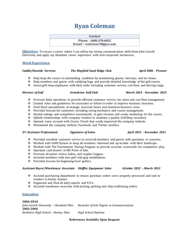 Ryan Coleman Resume | DOCX