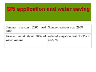0927 System of Rice Intensification (SRI) in Vietnam | PPT
