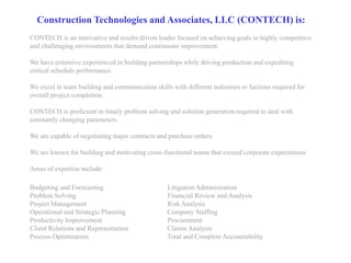 092811 Updated Contech Brochure | PPT