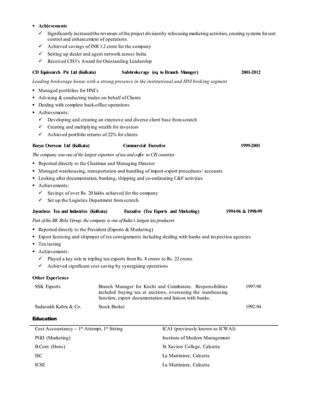 Sudarshan Kabra Costing CV - Sep 2016 (1) | PDF