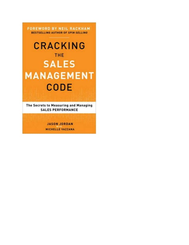 Cracking the Sales Management Code | DOCX