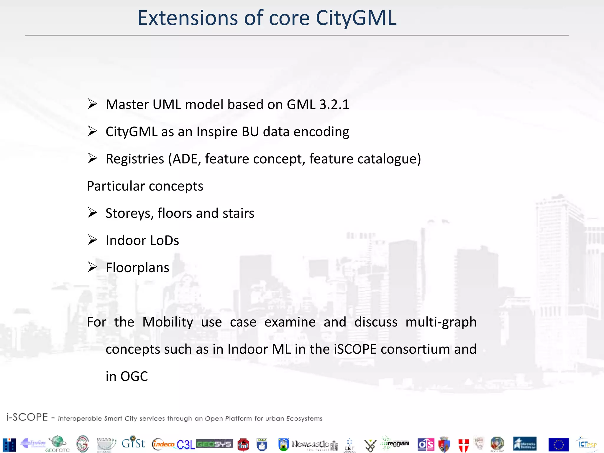 T3.1 CityGML core standard extension | PPTX