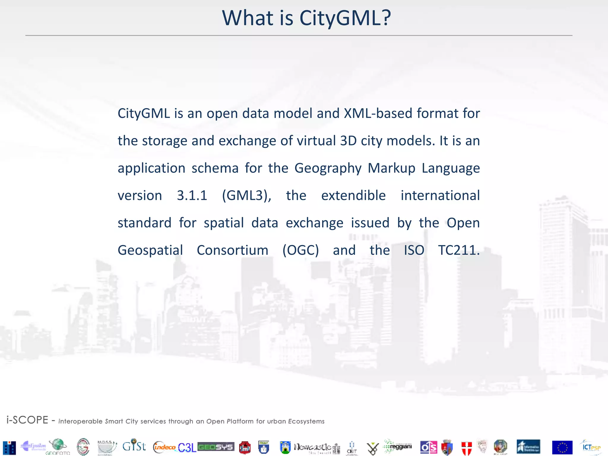T3.1 CityGML core standard extension | PPTX