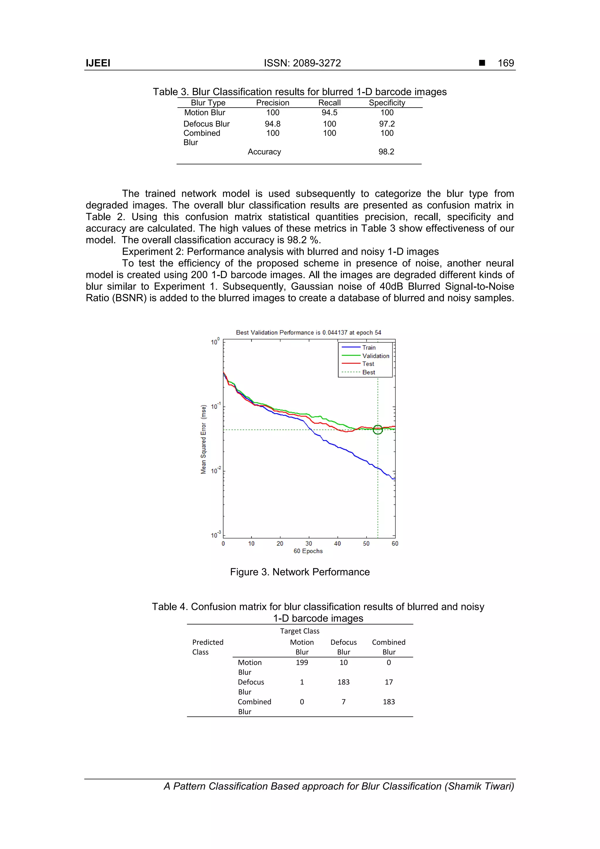 A Pattern Classification Based approach for Blur Classification | PDF