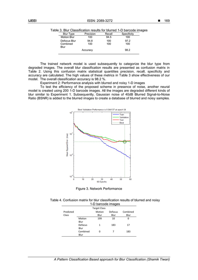 A Pattern Classification Based approach for Blur Classification | PDF