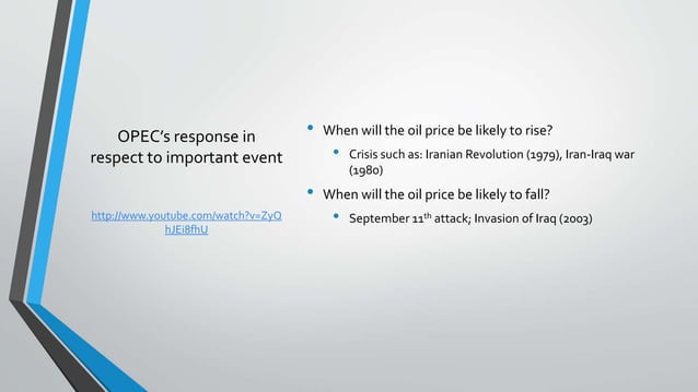Saudi Arabia’s oil strategy and OPEC | PPTX
