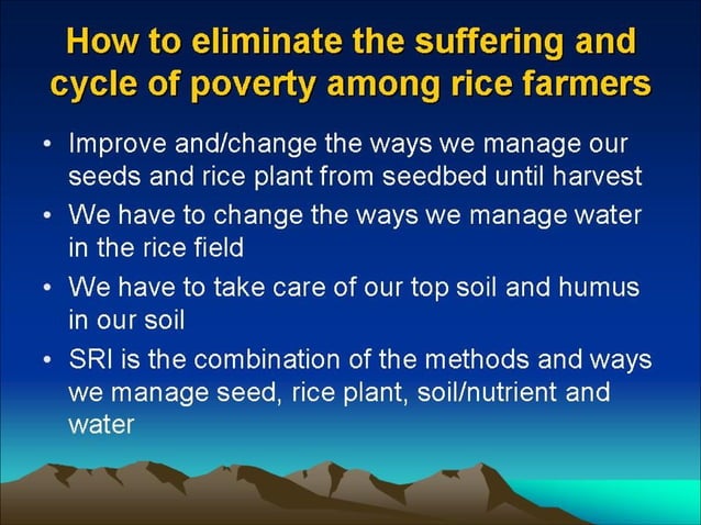 0932 System of Rice Intensification (SRI) Development, Implementation ...