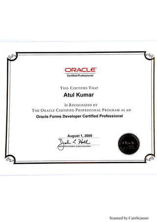 OCP Certificate