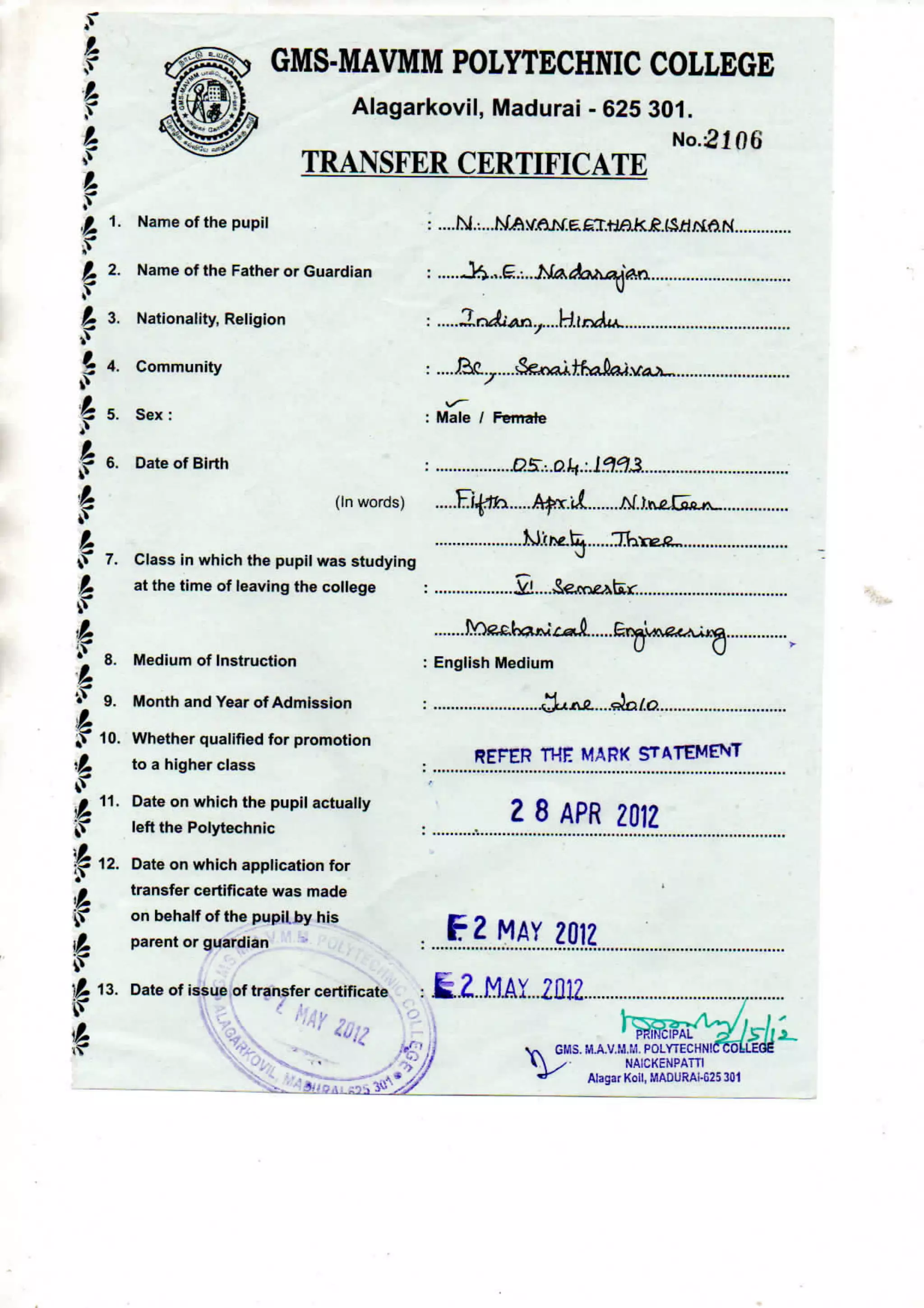 Certificate copy | PDF