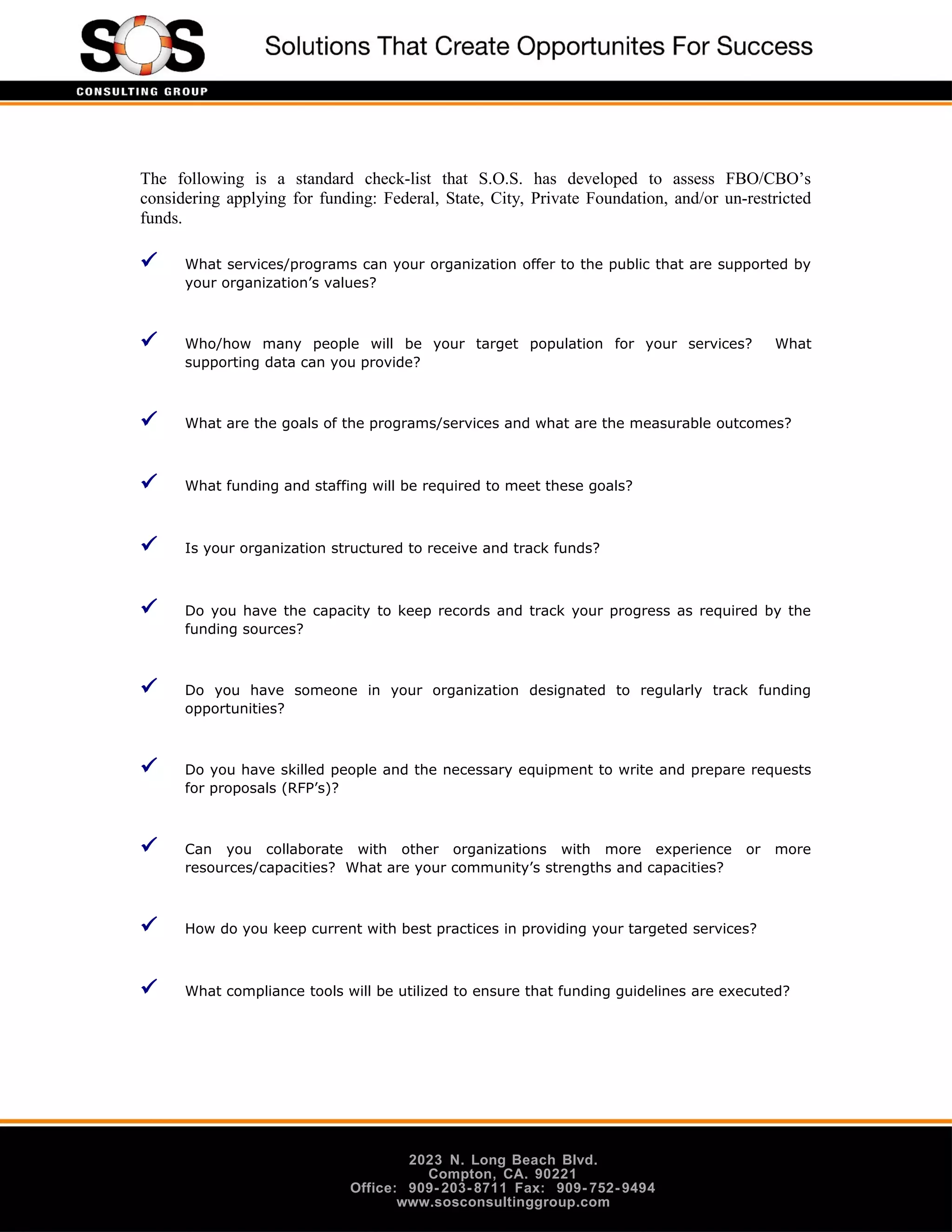 SOS Consulting Outline-1 | DOC