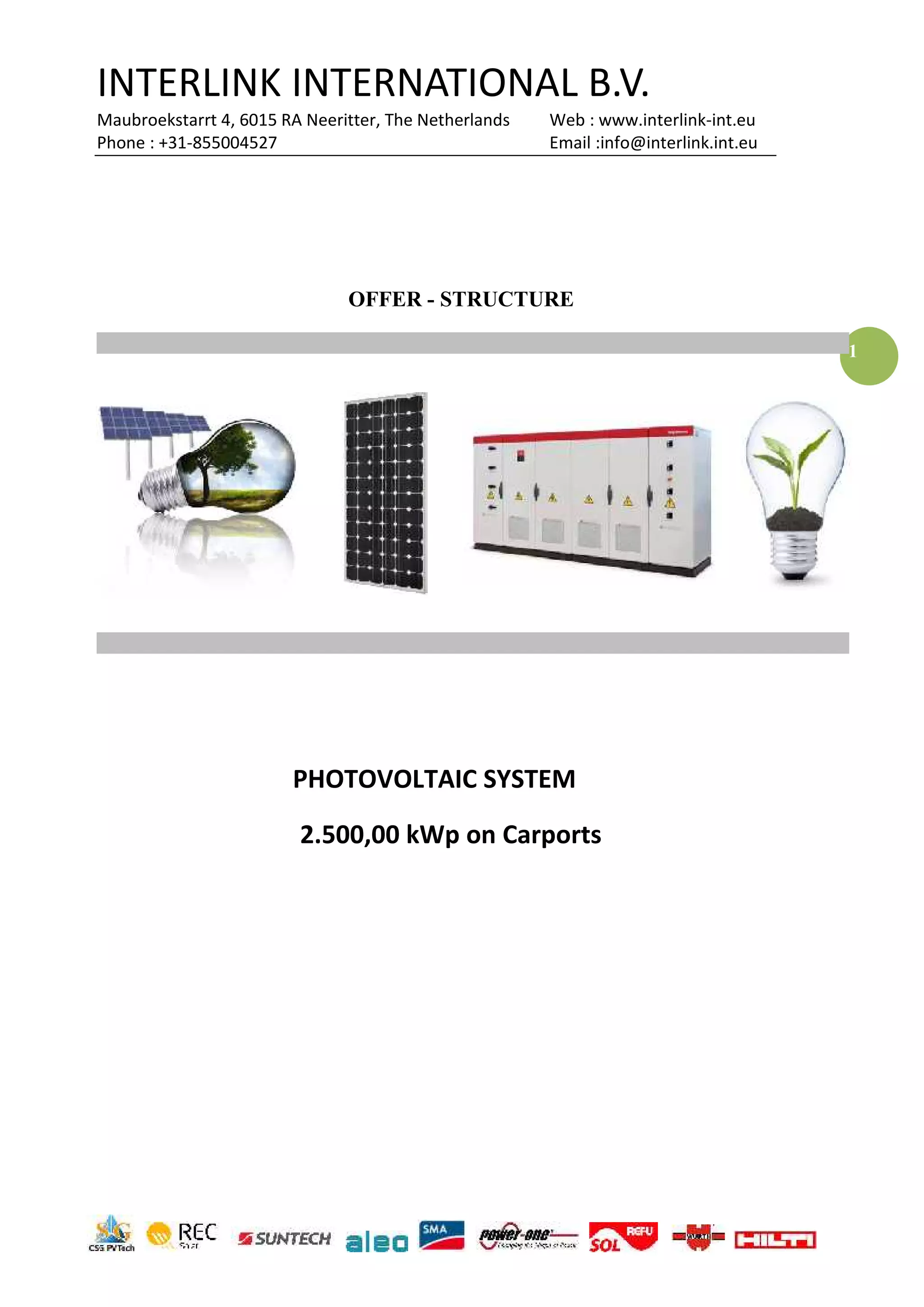 PV-Solar System-Carports-2.500kwp | PDF