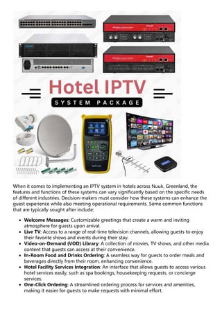 How to Build Your Hotel IPTV System in Nuuk，GREENLAND | PDF
