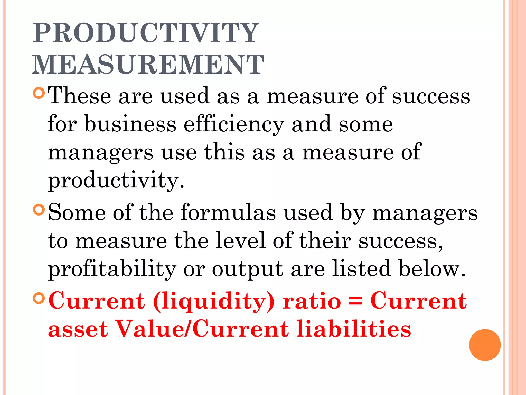 094 Productivity Measurement | PPT