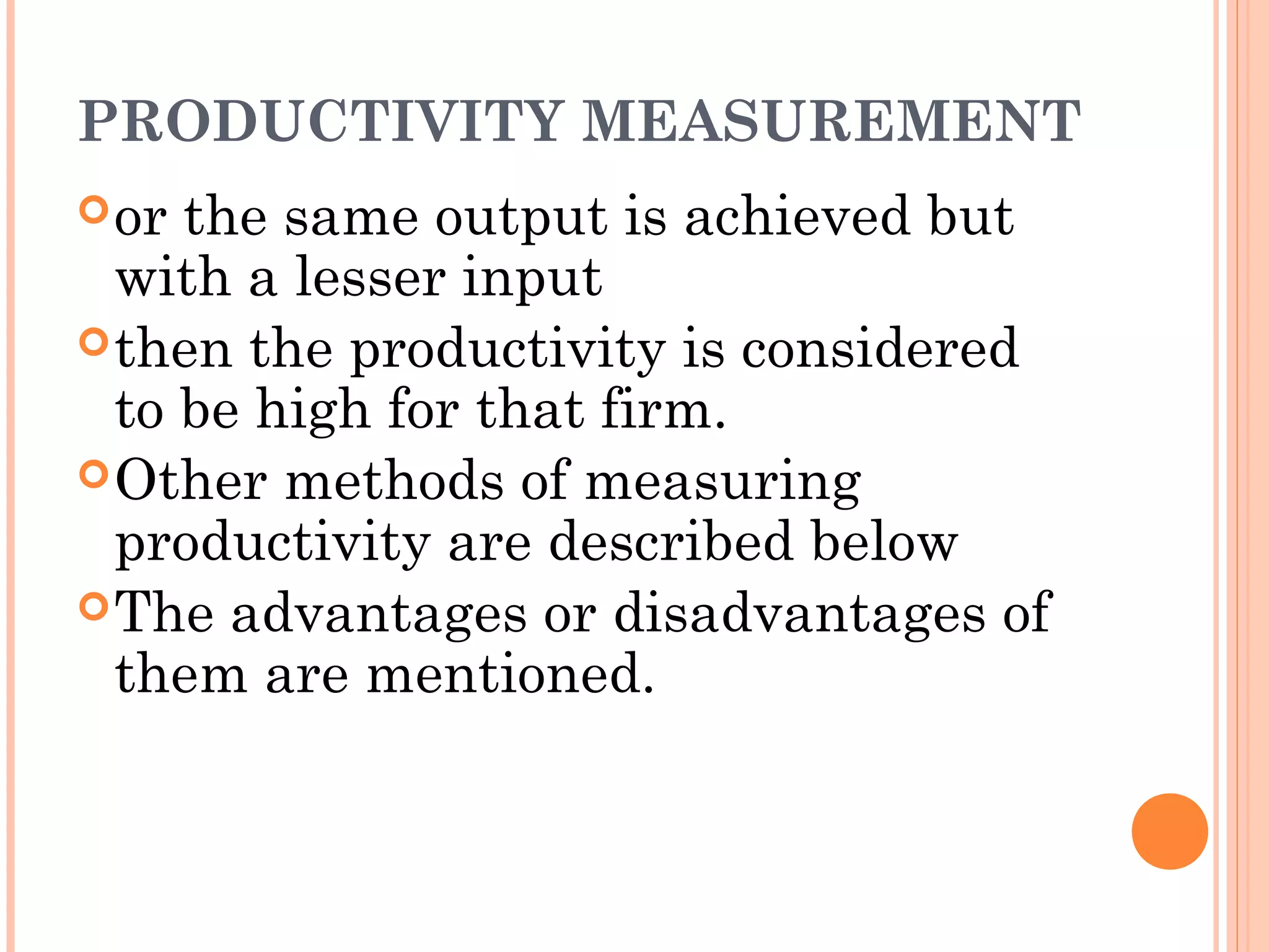 094 Productivity Measurement | PPT