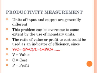 094 Productivity Measurement | PPT