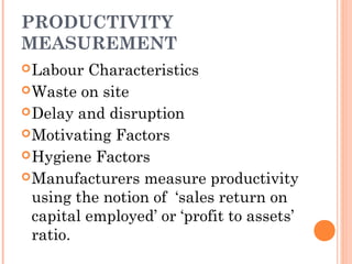 094 Productivity Measurement | PPT
