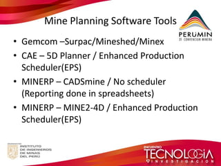 PERUMIN 31: Modern Practices for the Design and Planning Underground Mines | PDF