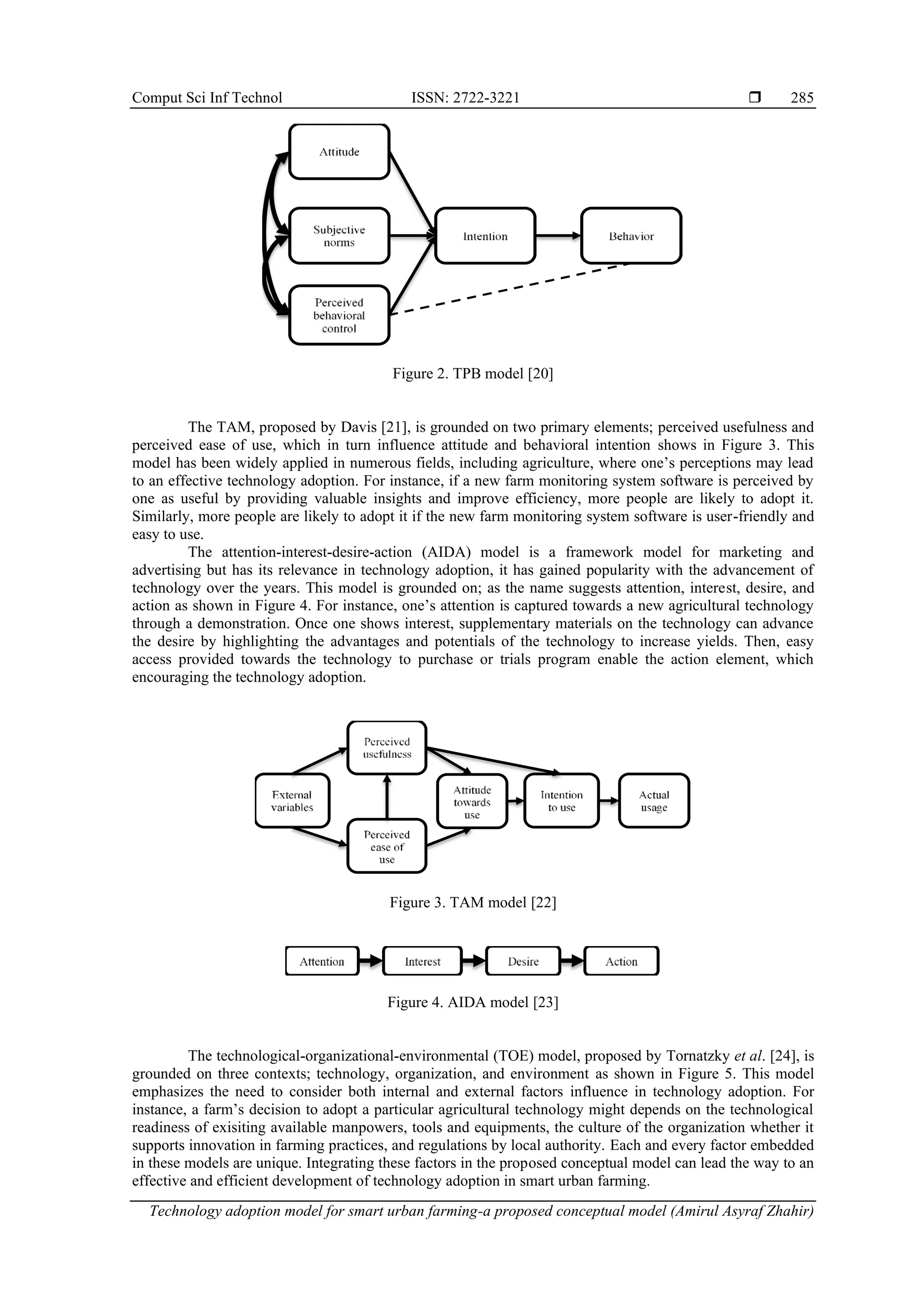 Technology adoption model for smart urban farming-a proposed conceptual model | PDF