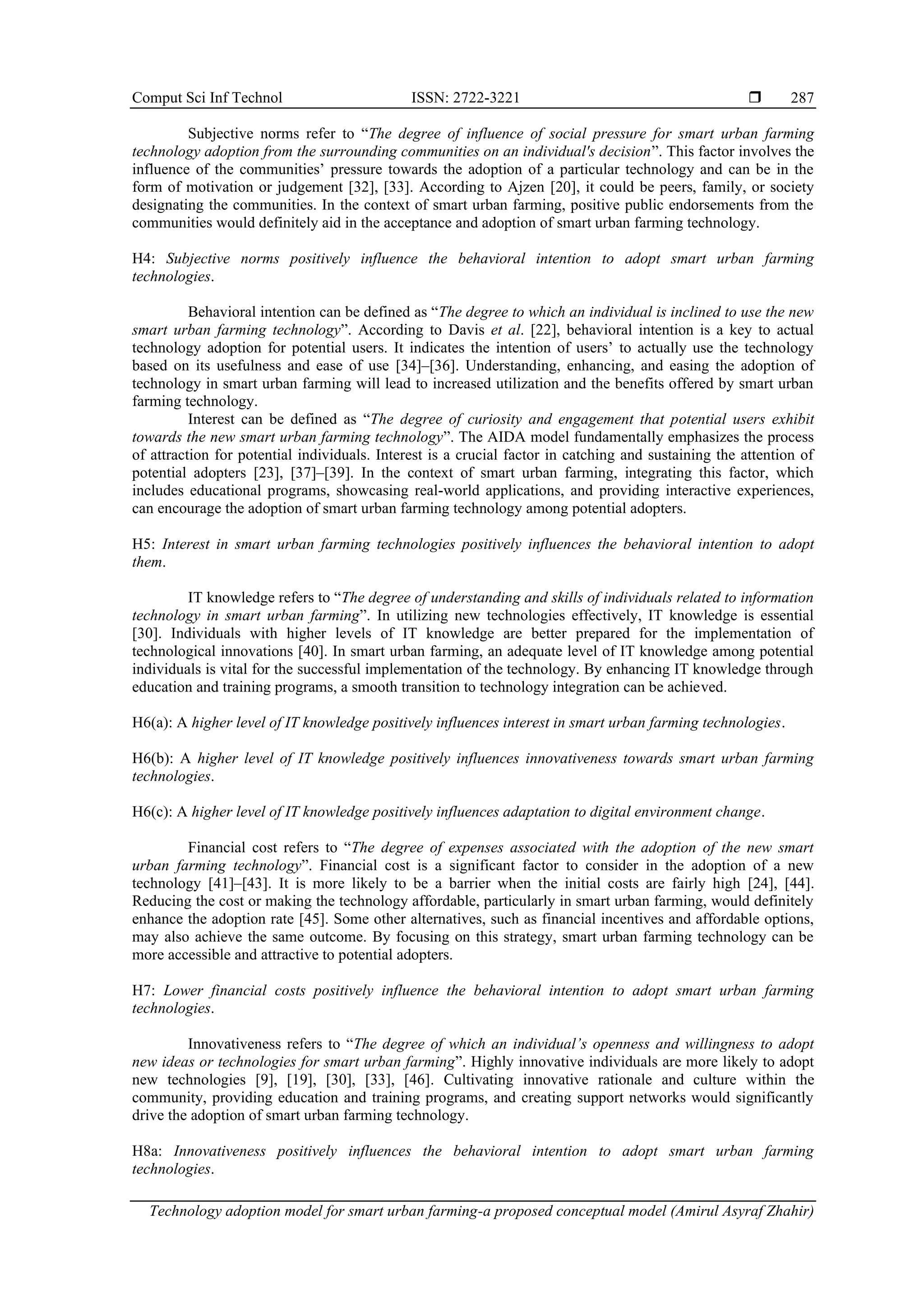 Technology adoption model for smart urban farming-a proposed conceptual ...