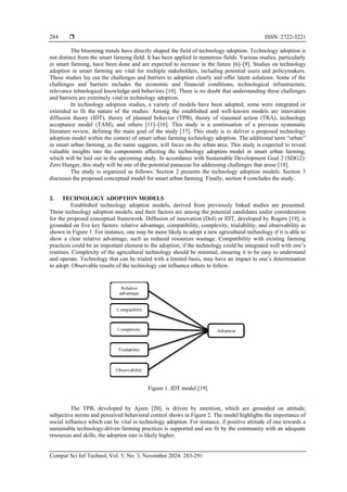 Technology adoption model for smart urban farming-a proposed conceptual model | PDF