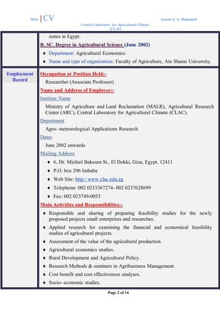 Assem Mohamed CV E | PDF
