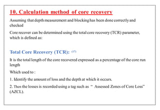 Core recovery.CR