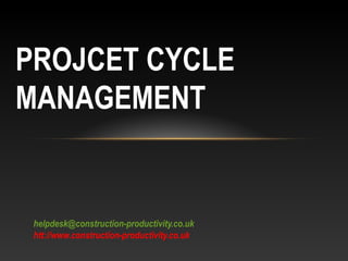 095 Project Cycle Management | PPT